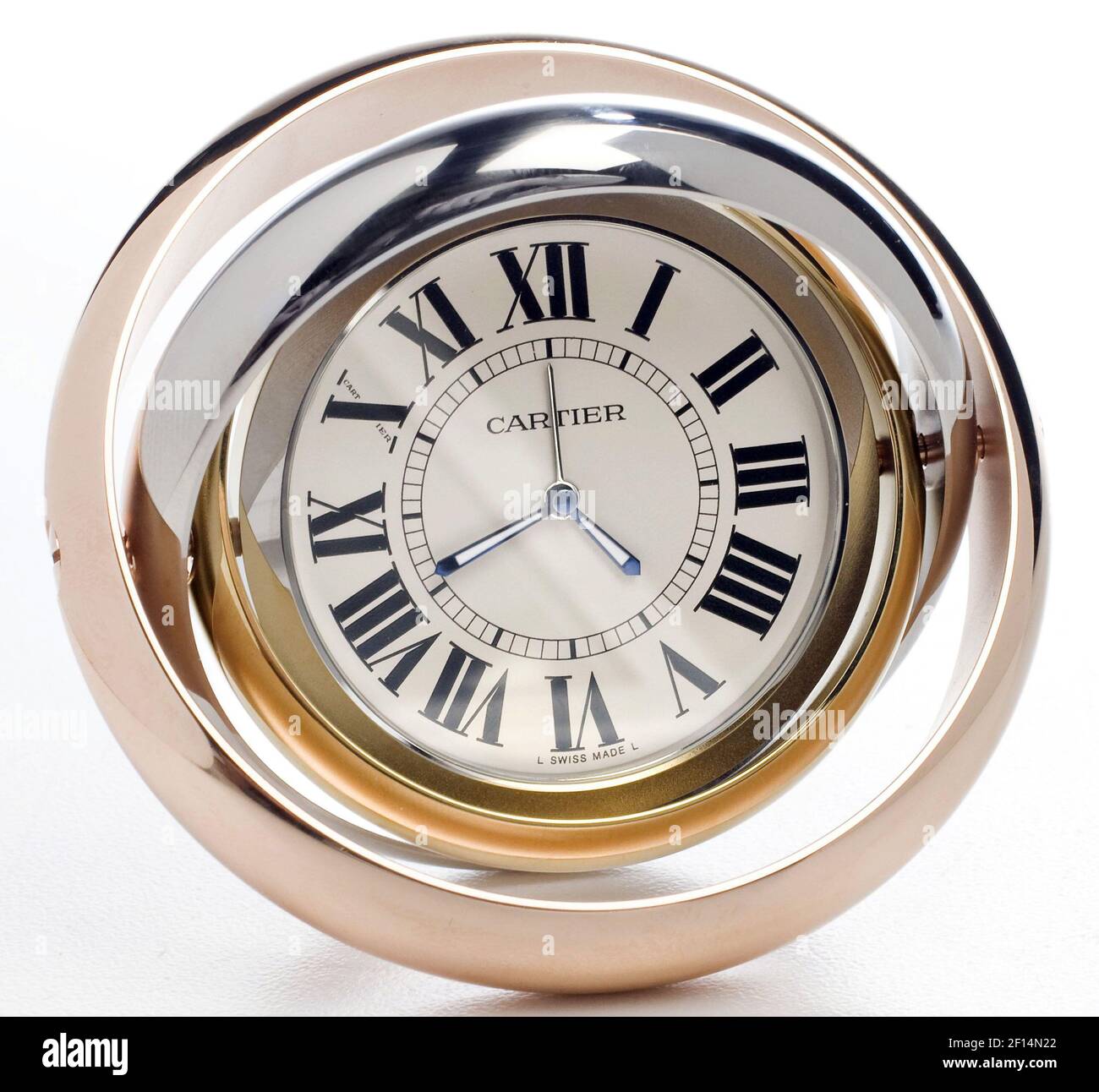 Cartier's Trinity desk clock, $735, Neiman Marcus. (Photo by Ross ...
