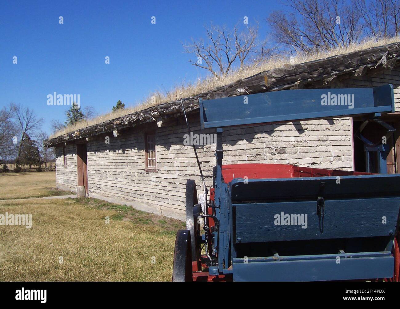 A carpenter-blacksmith shop, complete with a sod roof, is part of the ...