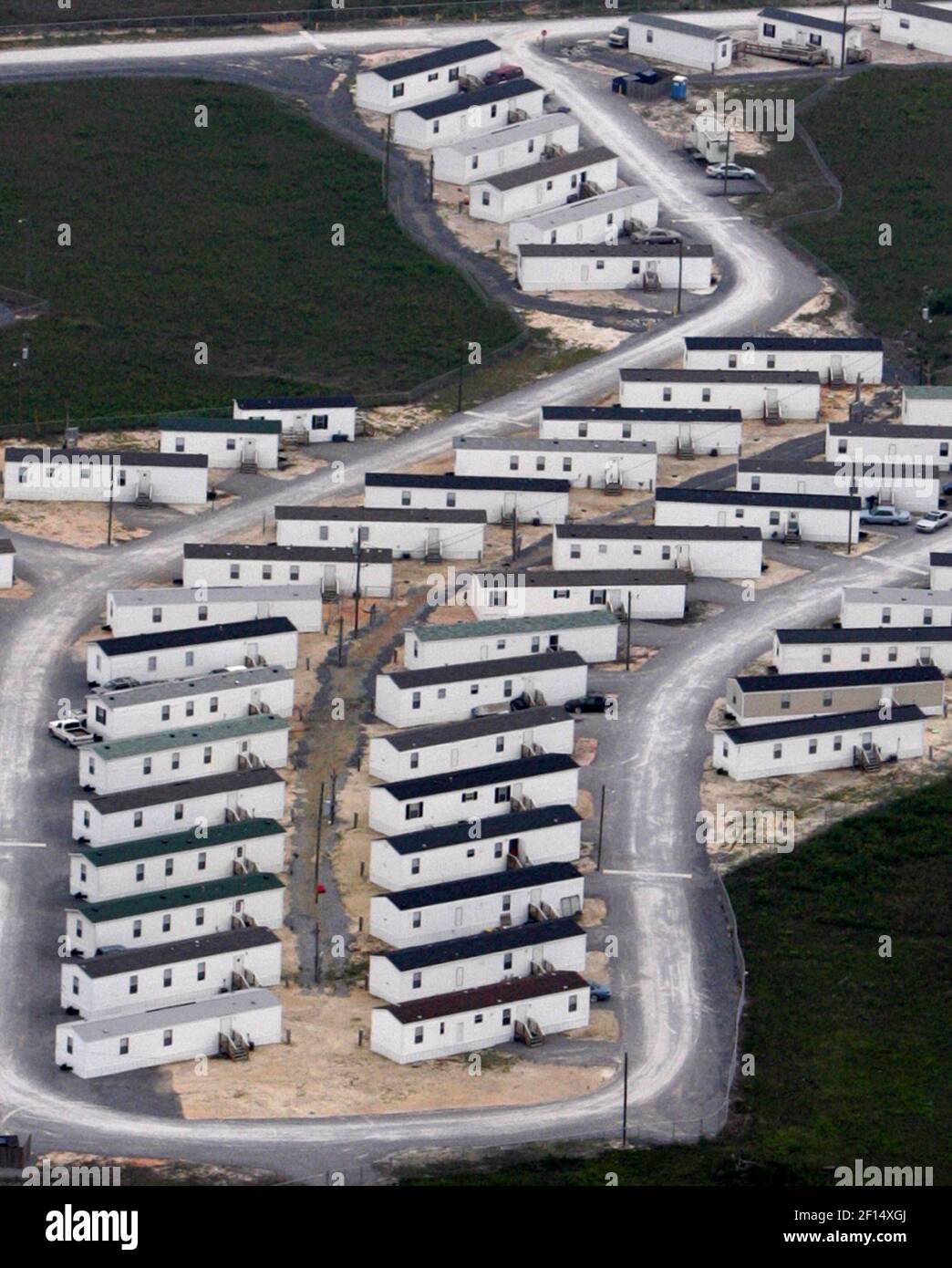 FEMA trailers house displaced residents following Hurricane Katrina on ...