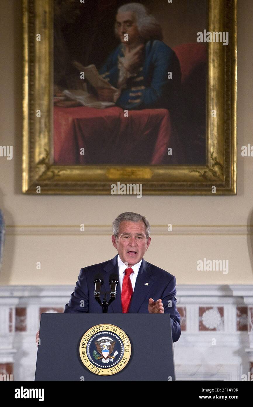 President George W. Bush delivers remarks on Cuban policy, Wednesday ...
