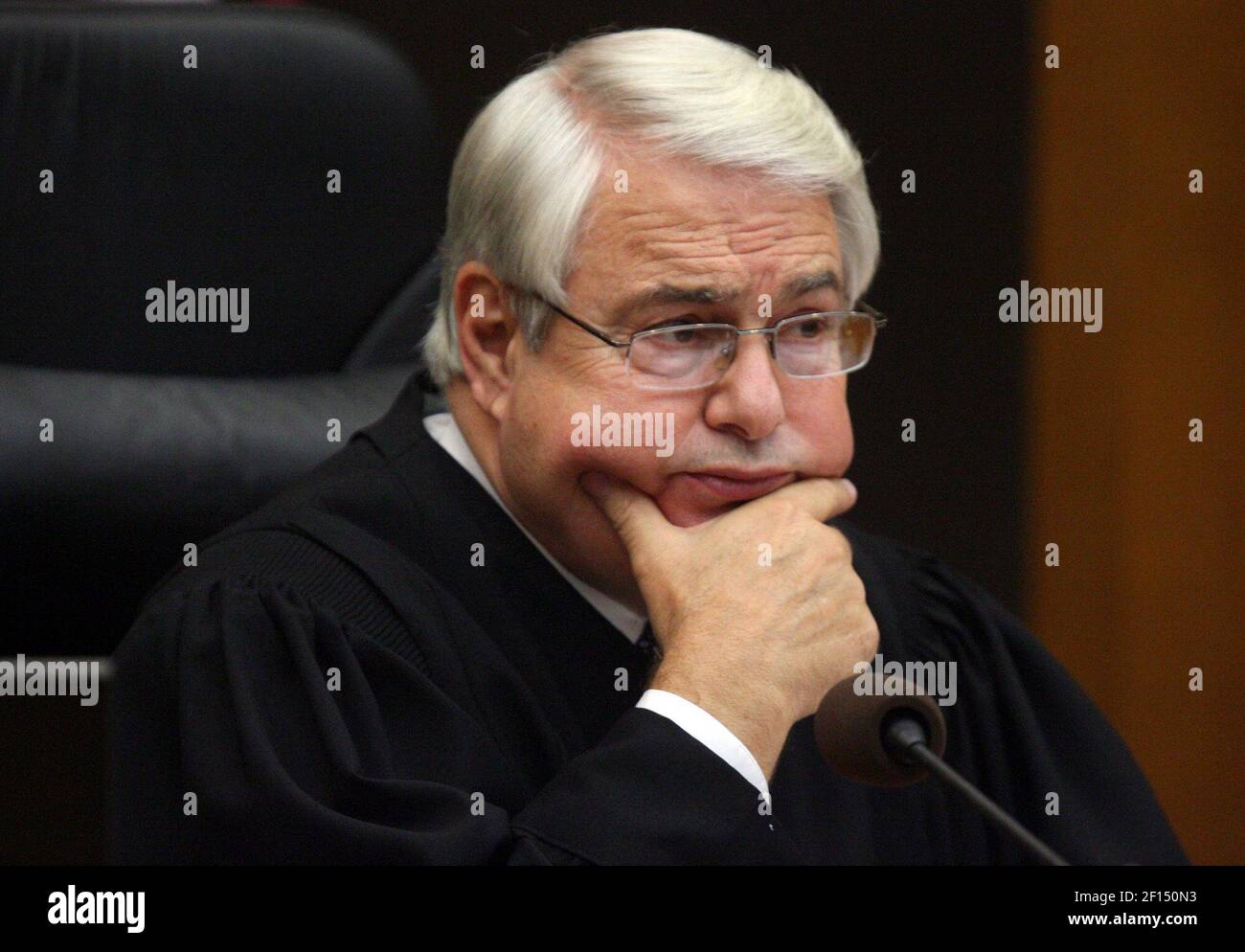 Judge Hilton Fuller listens as jury selection gets underway for the ...