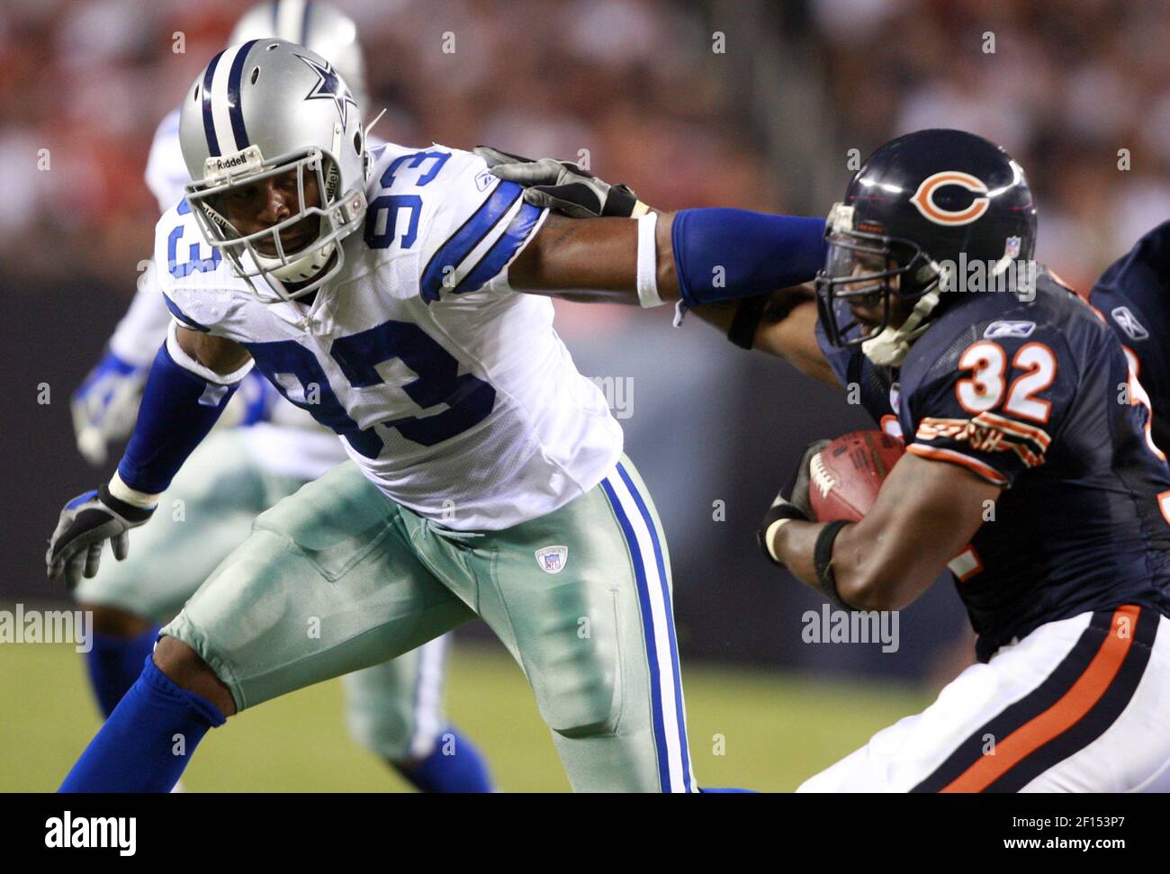 The Dallas Cowboys' Anthony Spencer (93) grabs Chicago Bears running ...