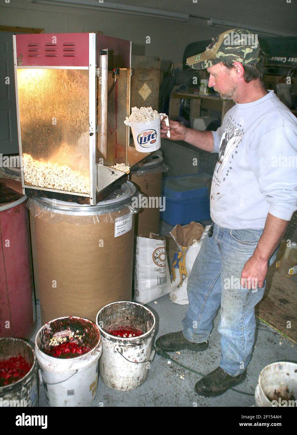 Bear-hunting guide Kelly Shepard of Grand Marais, Minnesota, adds ...