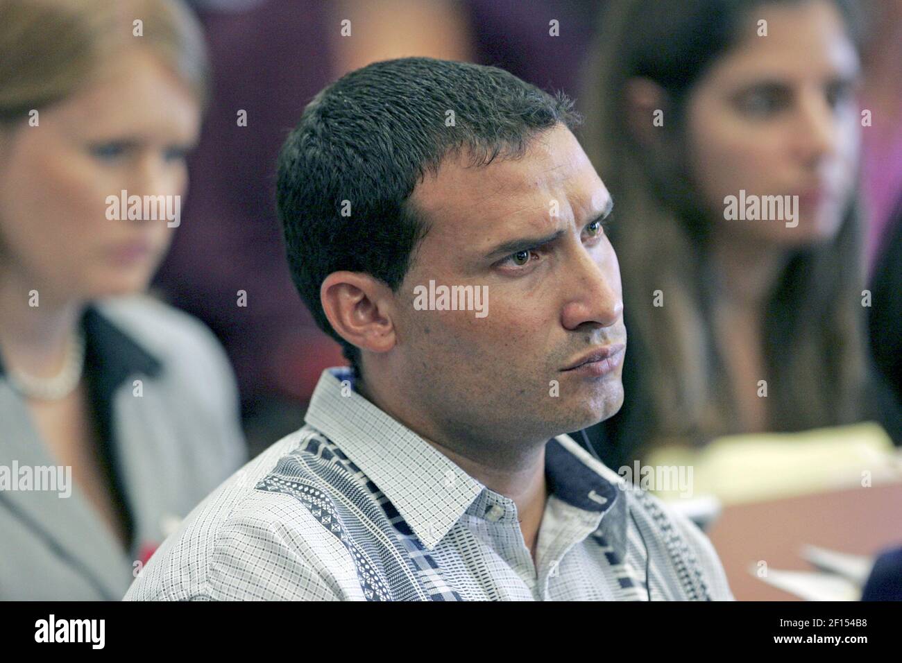 Rafael Izquierdo, birth father of 4-year-old girl, listens to closing ...