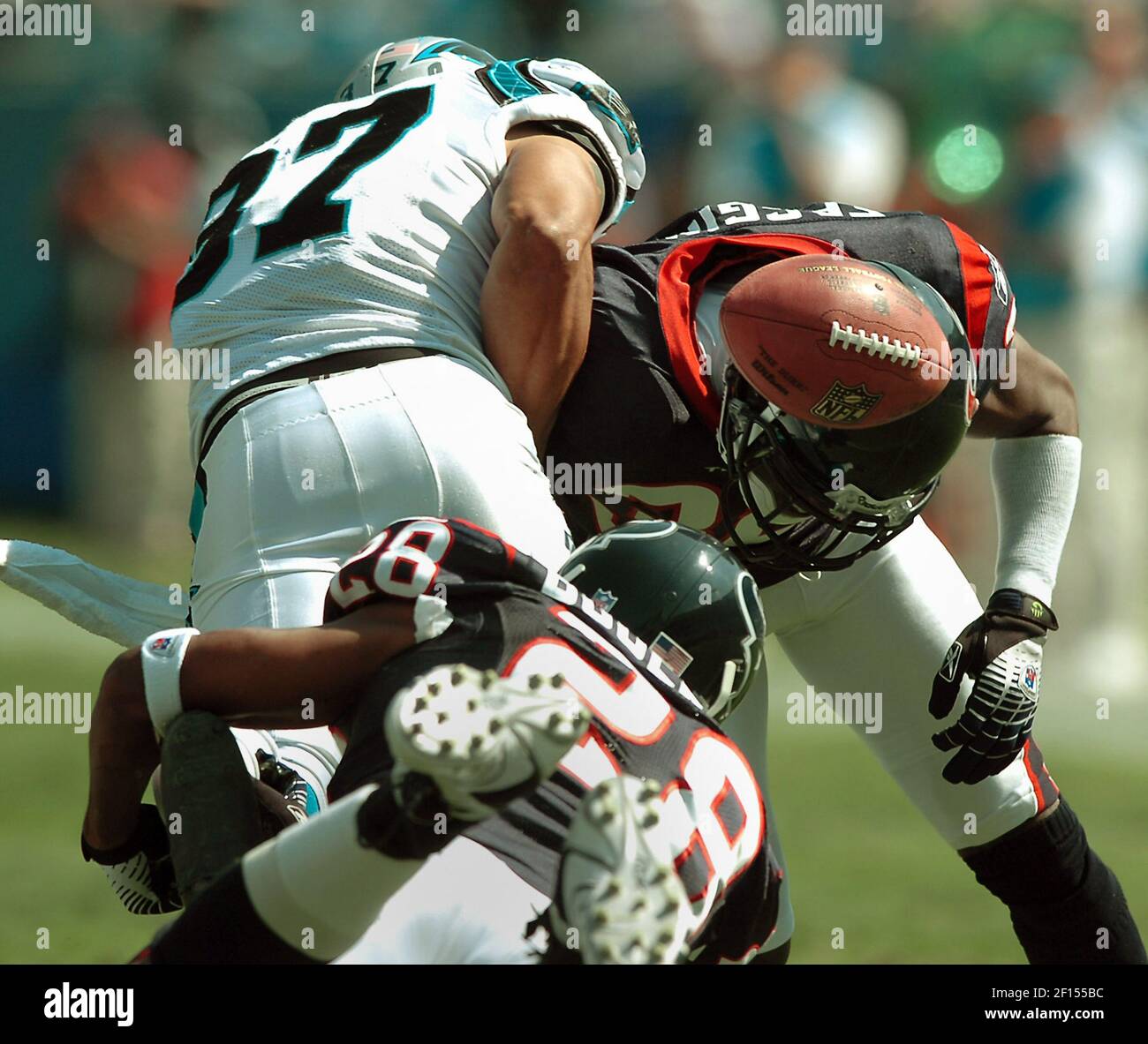 Carolina Panthers' Nick Goings (37) fumbles the ball on a kickoff ...