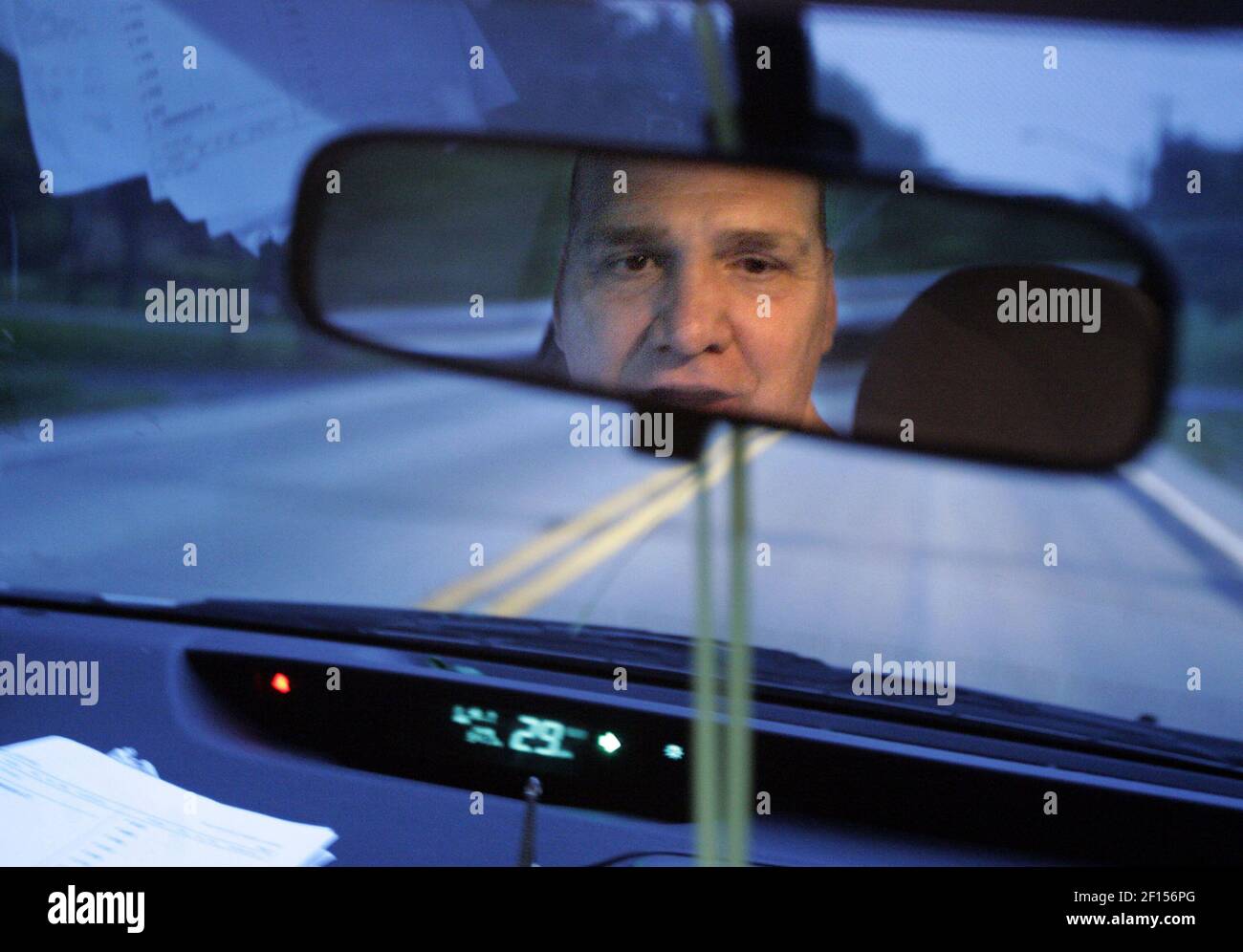 Jim Smyth, of Whitefish Bay, is pictured in mirror, August 15, 2007 ...