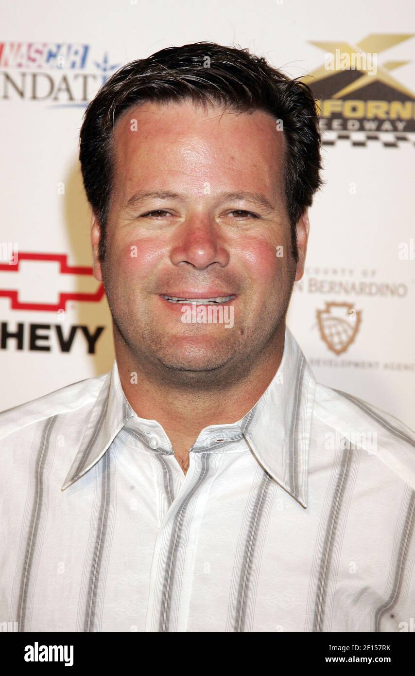 NASCAR driver Robbie Gordon arrives at the California Speedway's ...