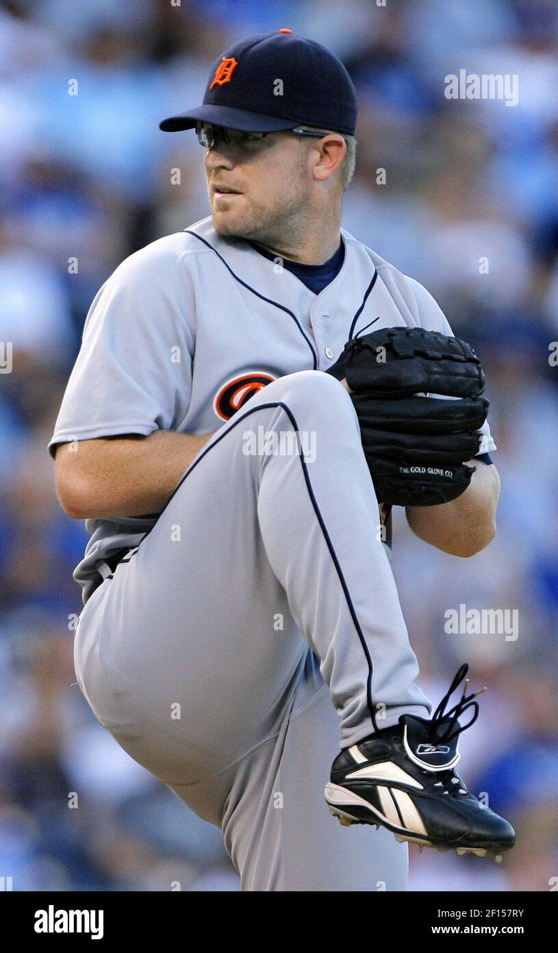 Detroit Tigers pitcher Nate Robertson throws against the Kansas City ...