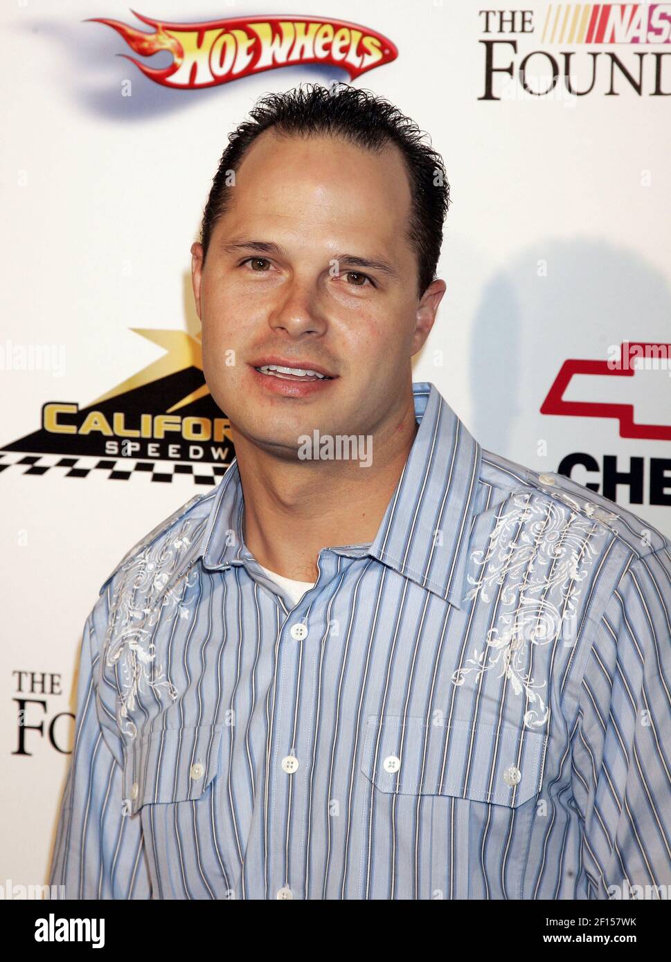 NASCAR driver David Gilliand arrives at the California Speedway's ...