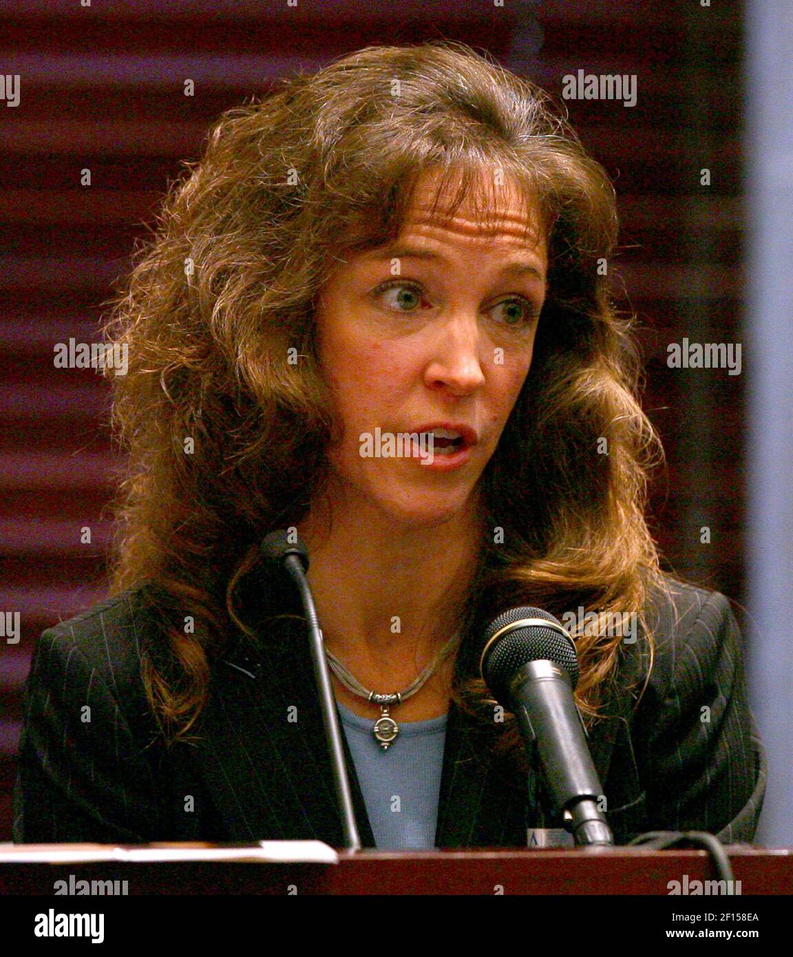 Former NASA astronaut Lisa Nowak testifies during her hearing at the ...