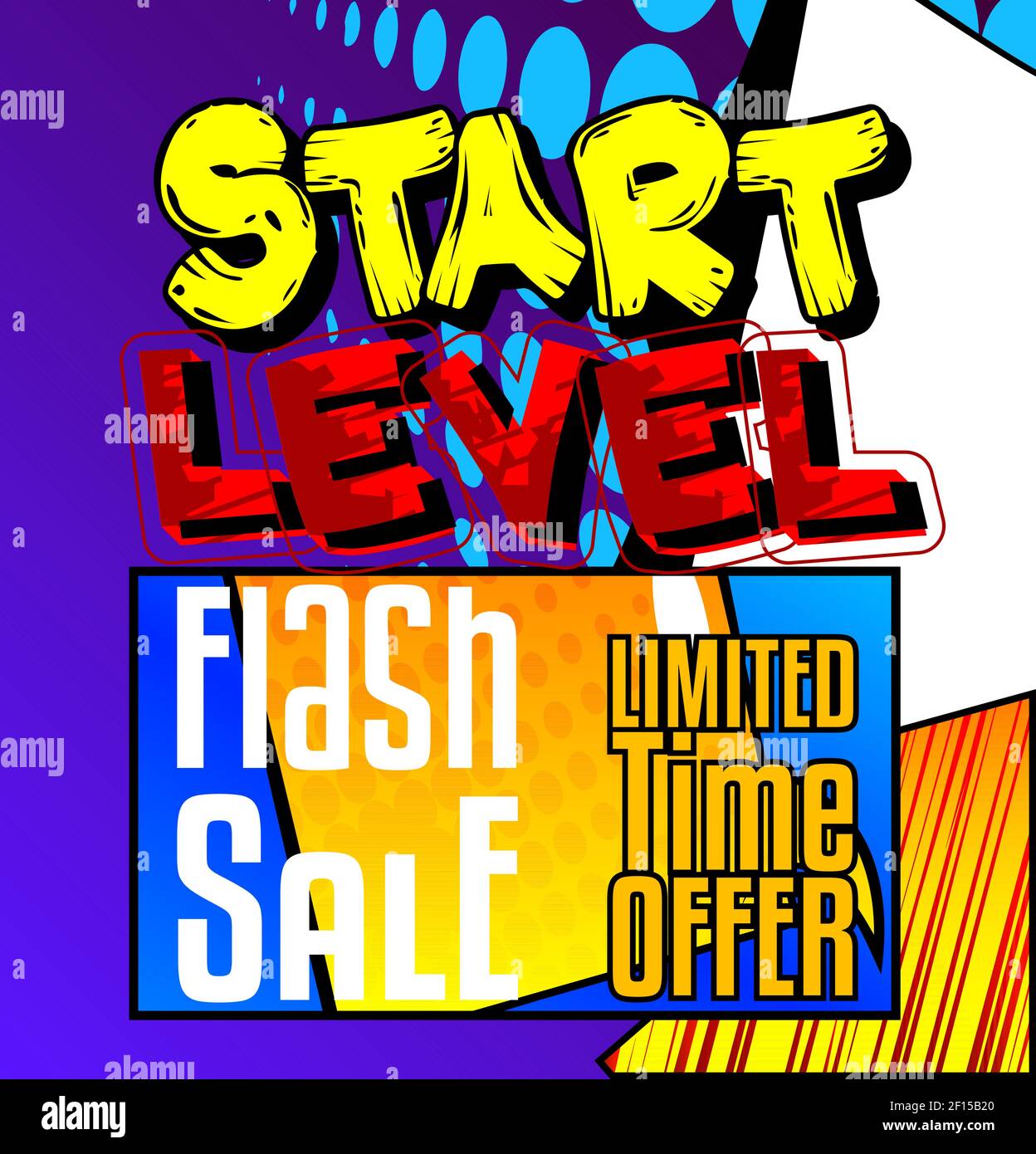 Gaming level, Game progress related special offer, sale words, quote on ...