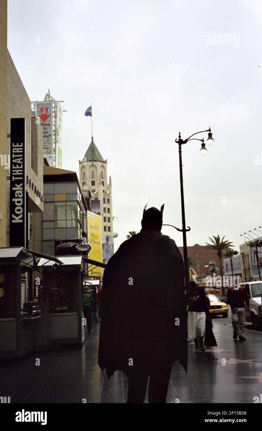 Batman walks on Hollywood Blvd. in Hollywood, California. (Photo by ...