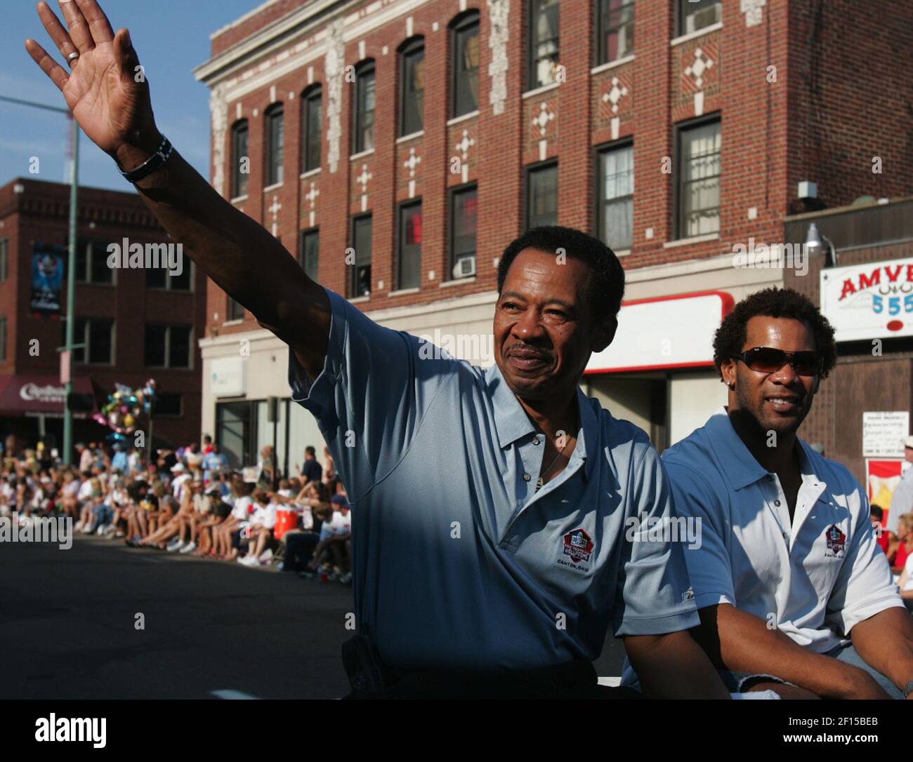 Pro Football Hall of Fame Enshrinee, Charlie Sanders, left, and Charlie ...