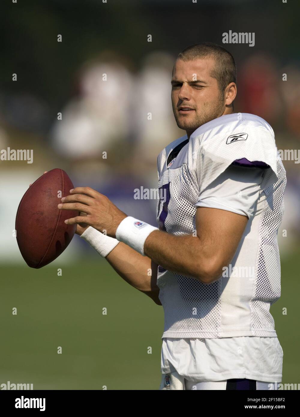 The Baltimore Ravens' Kyle Boller is shown during practice on Thursday ...
