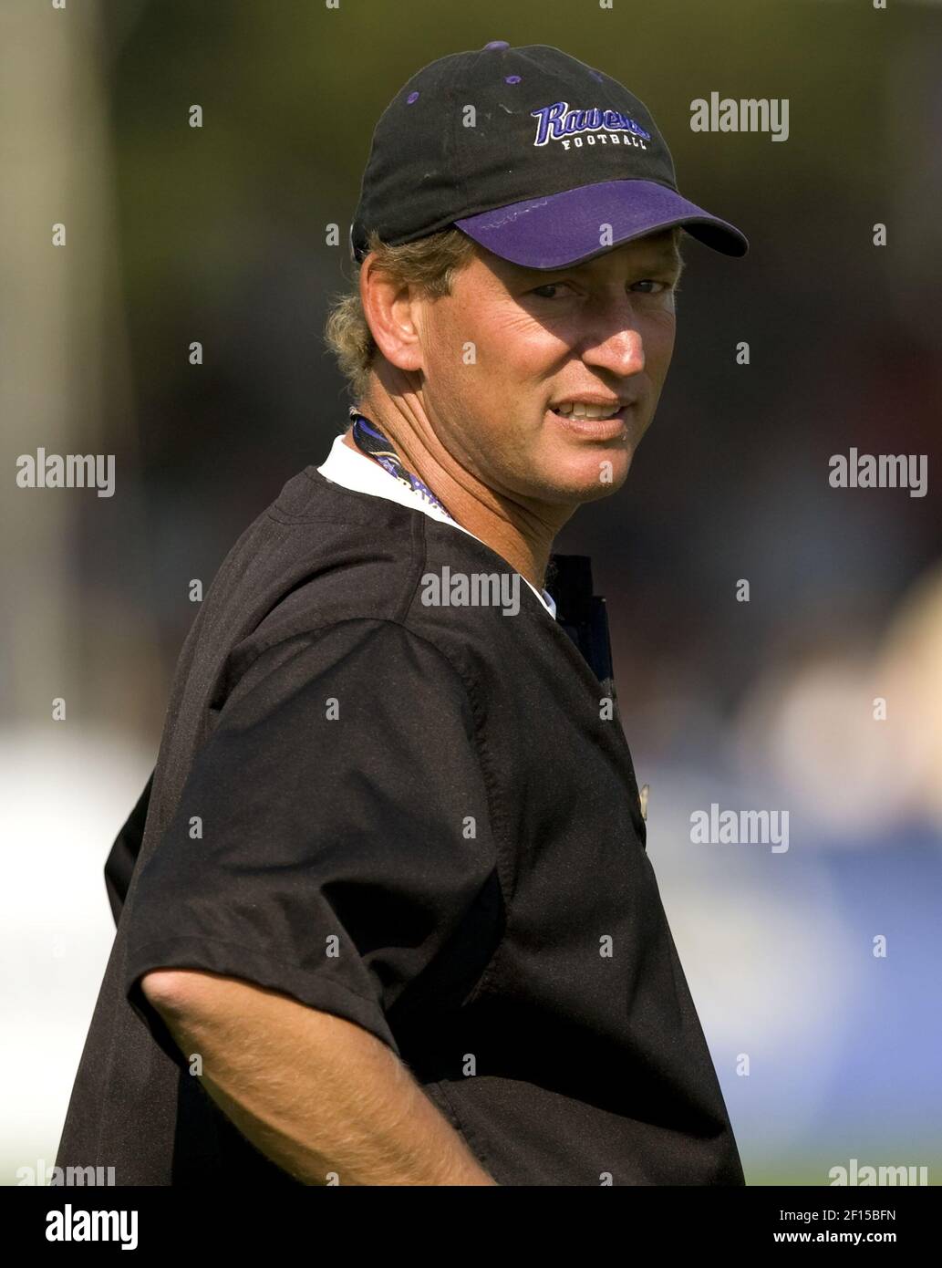 The Baltimore Ravens' offensive coordinator Rick Neuheisel is shown ...