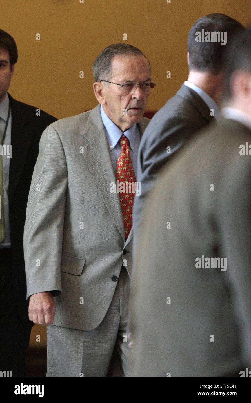 Senator Ted Stevens (R-AK) arrives for the weekly Republican Policy ...