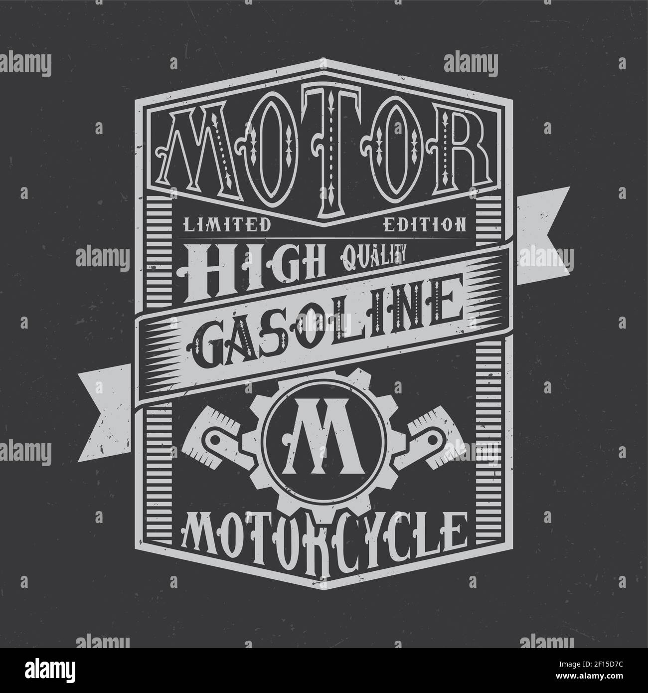Motor Gasoline typography label design. Good to use on t-shirts or ...