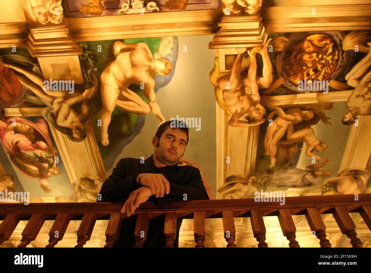 Paco Rosic used 5,000 cans of spray paint to recreate the Sistine ...
