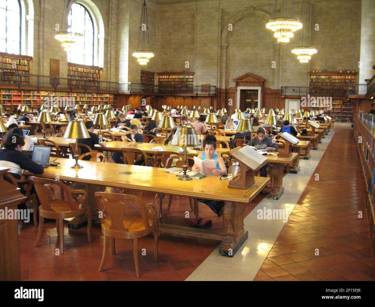The New York Public Library Reading Room, a football field-sized area ...