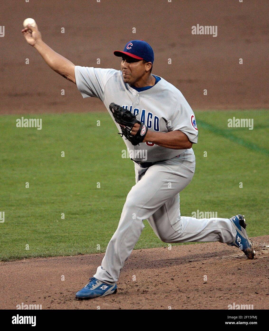 Chicago Cubs Carlos Zambrano (38) delivers a pitch in the first inning ...