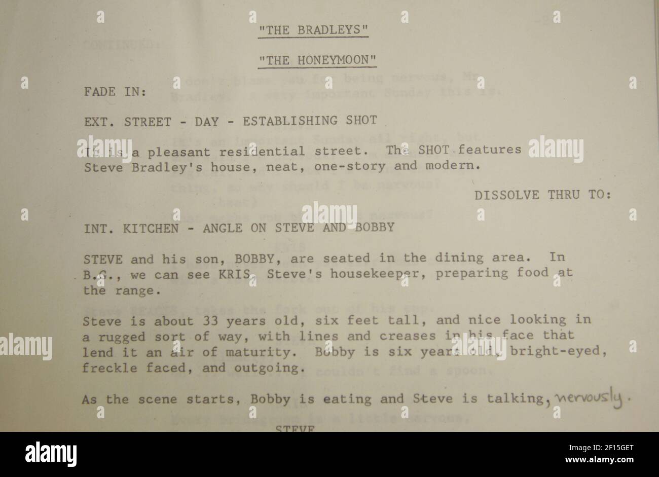 In this script from "The Bradleys," which became "The Brady Bunch," the ...