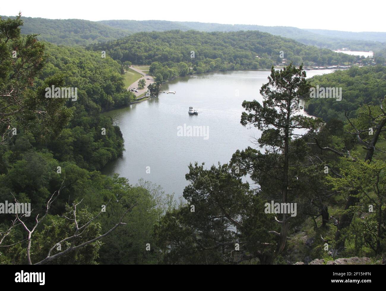 The castle trail at Ha Ha Tonka State Park leads to the castle ruins ...