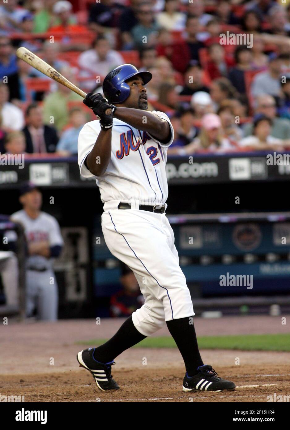 New York Mets' Carlos Delgado hits a solo home run in the second inning ...