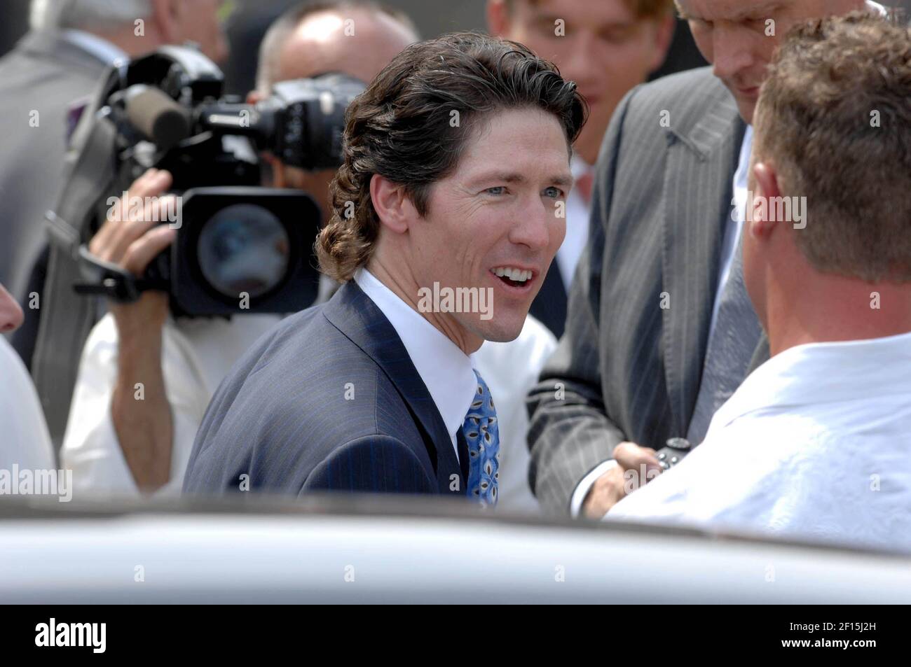 Joel Osteen attends the dedication ceremony for the Billy Graham ...