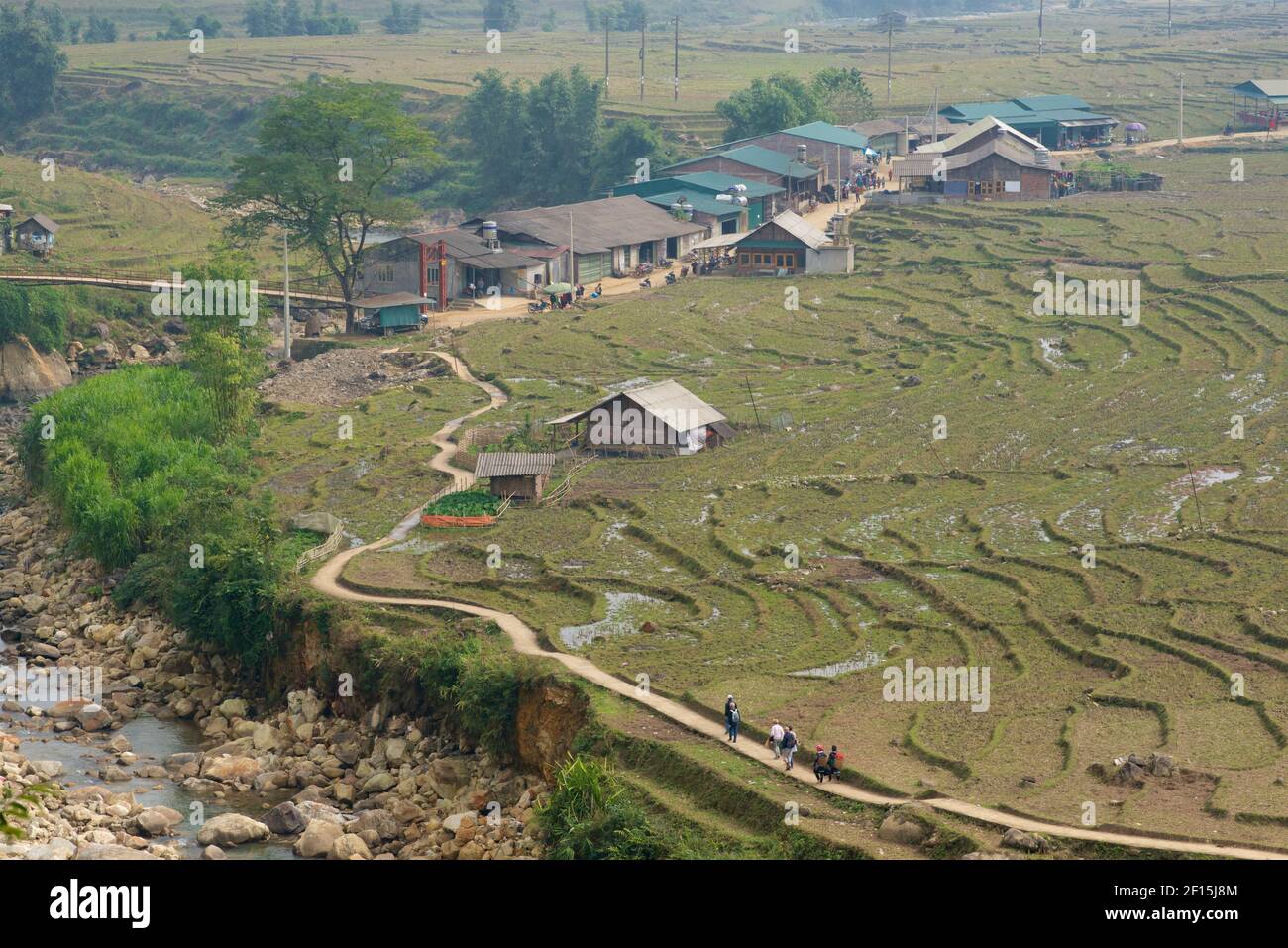 Rural scenery surrounding Sapa, Lao Cai Province, northern Vietnam ...
