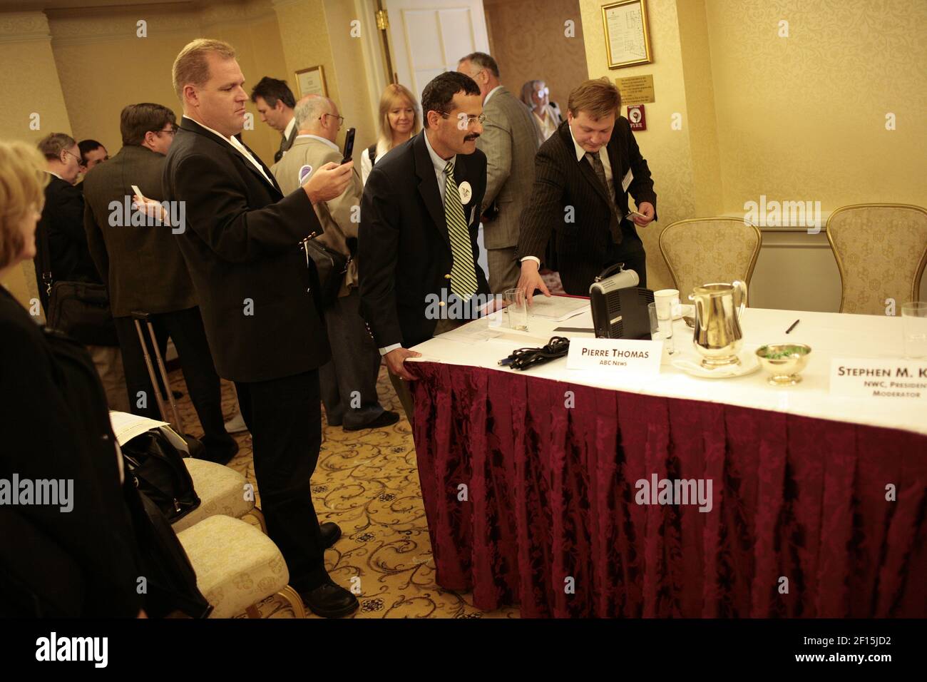 Setting up his own table to speak from, Dr. Jeffery Fudin of the VA ...
