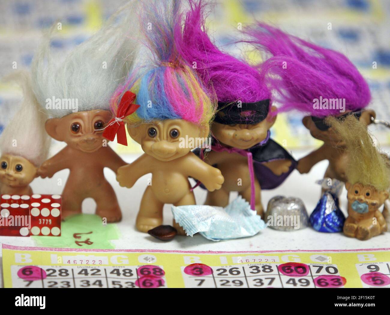 Trolls, candy, dice and other good luck charms are part of Judy Johnson ...