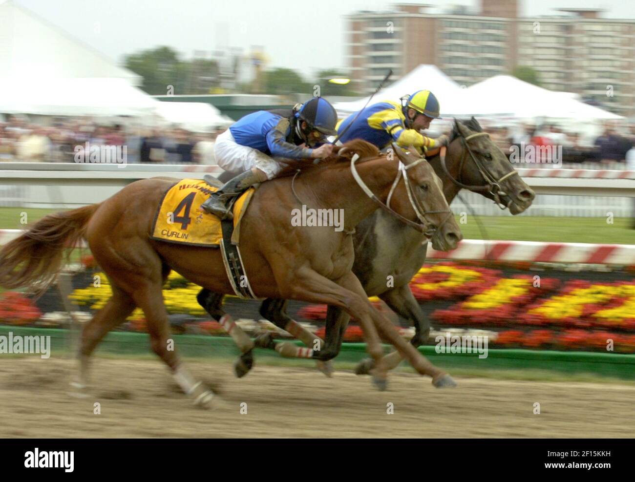 Curlin ridden by jockey Robby Albrado wins the 132nd running of the ...