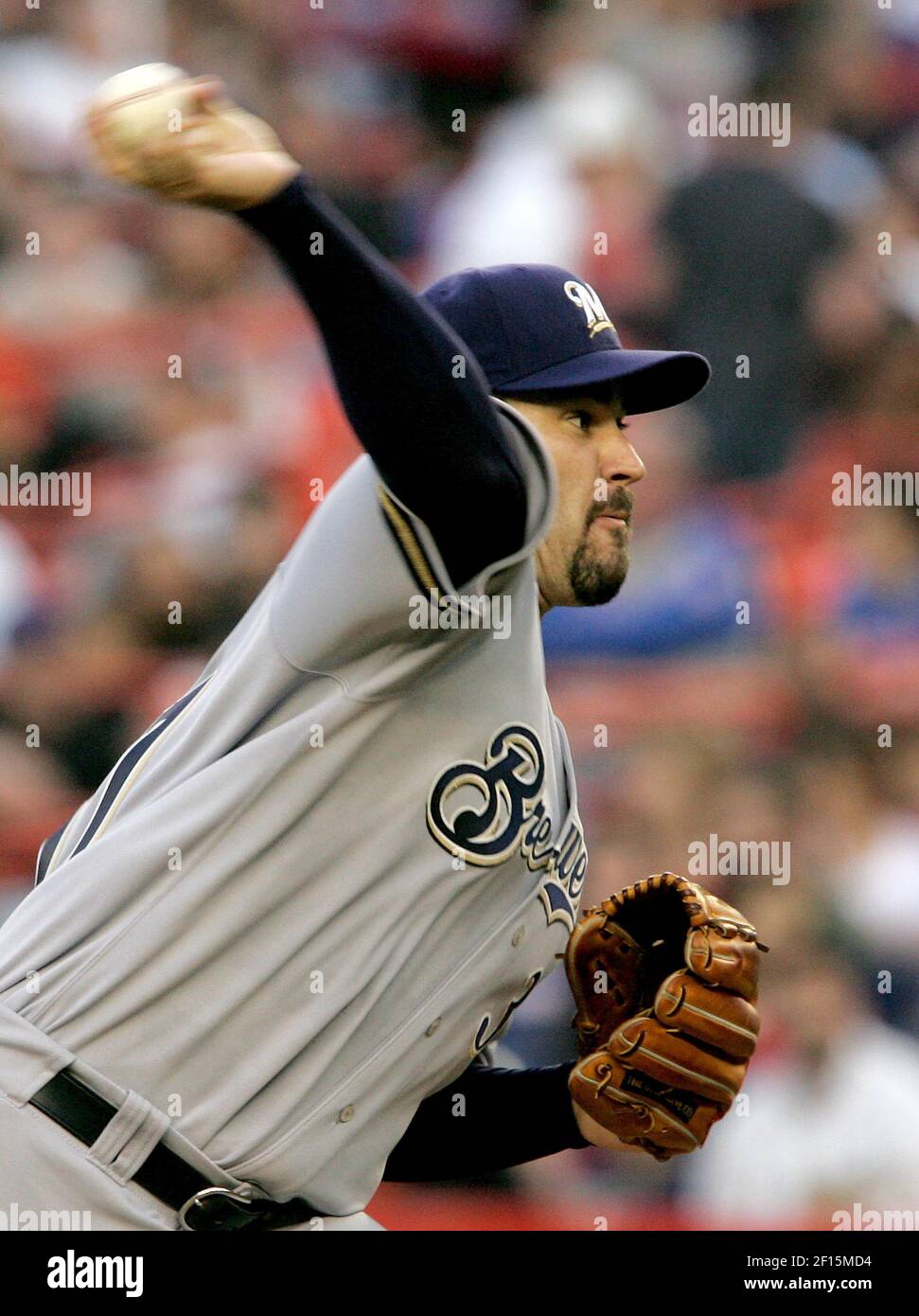 Milwaukee Brewers' Jeff Suppan pitches against the New York Mets at ...