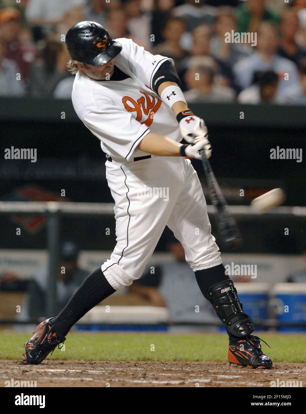 Baltimore Orioles' Kevin Millar makes contact at the plate during the ...