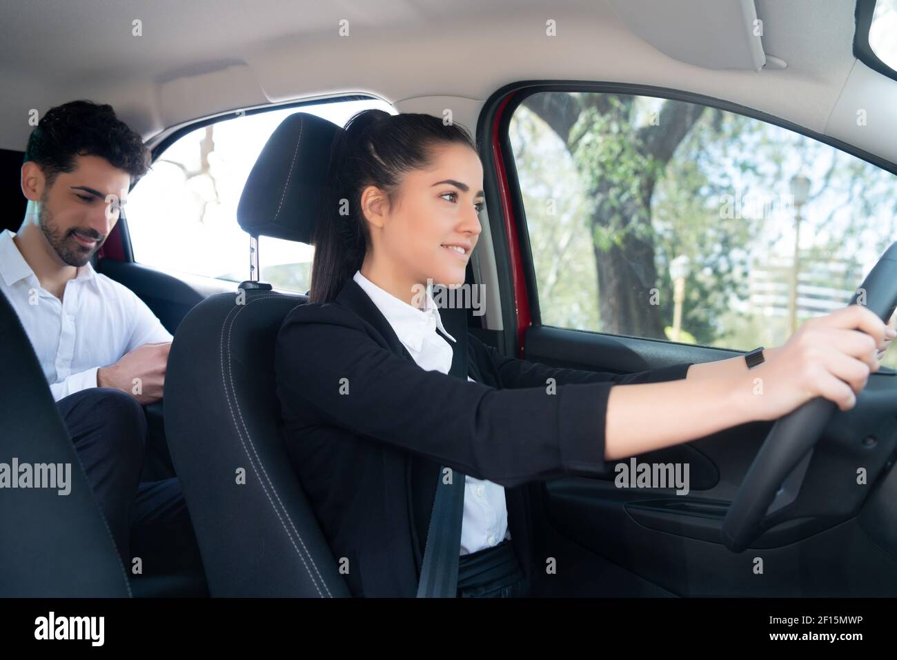 Woman on a working road trip hi-res stock photography and images - Alamy
