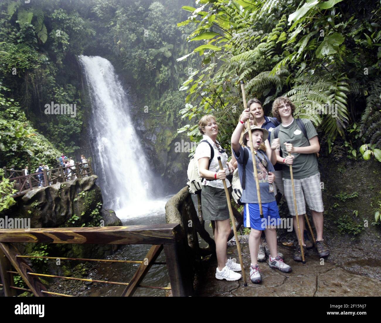 The Parente family of Fort Lauderdale, Florida at La Paz Waterfall and ...