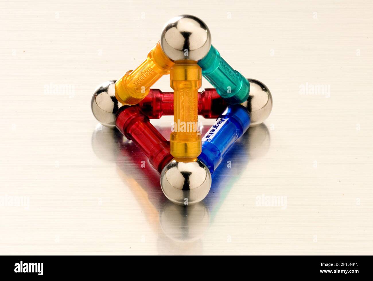 In this photo illustration, a detailed view of Magnetix toys is pictured May 2, 2007. The ...