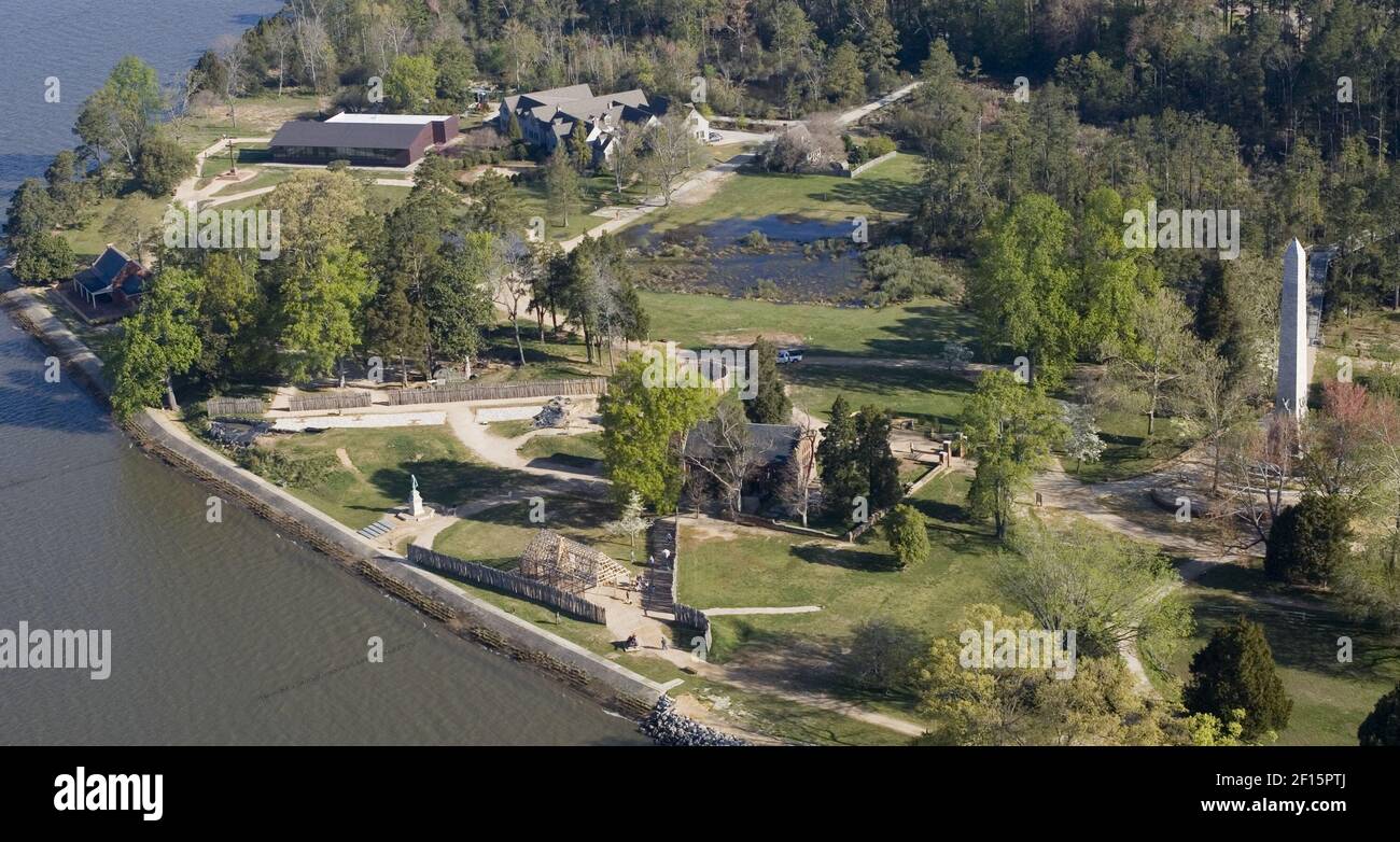 A view of historic Jamestown National Colonial Park in James City ...