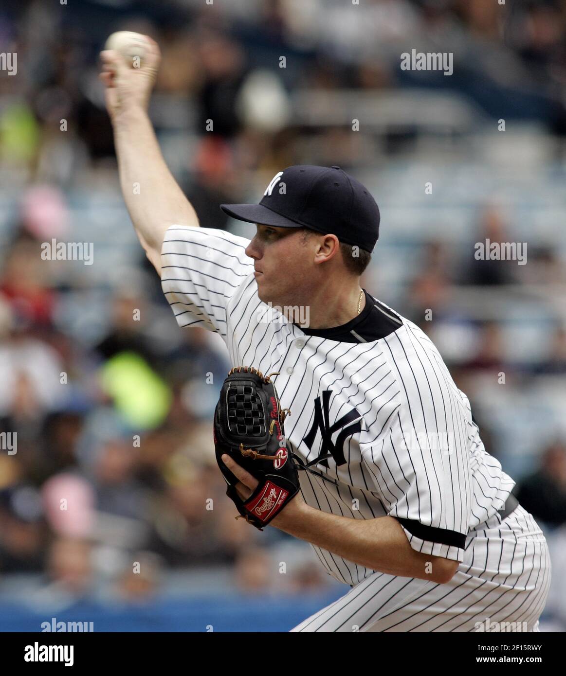 New York Yankees' Darrell Rasner pitches in the second inning during ...