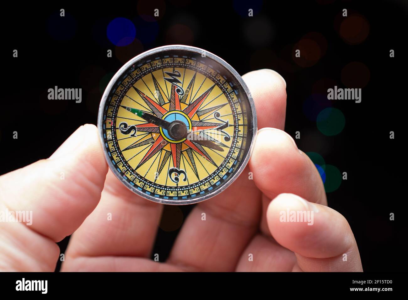 Magnetic compass tool as a concept of traveling Stock Photo - Alamy
