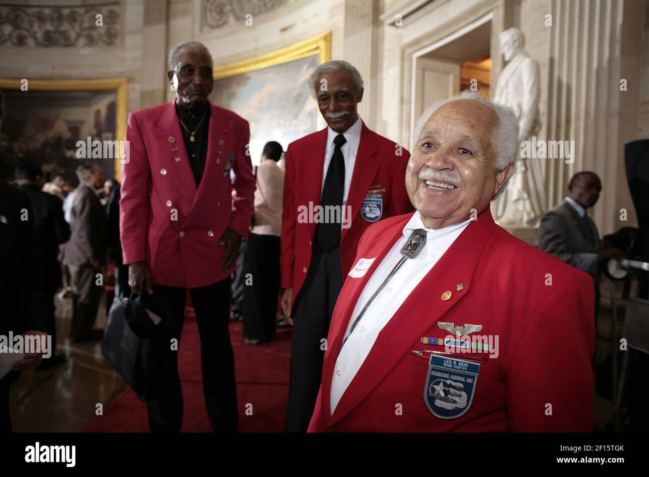 Leo Gray (foreground), Eldridge Williams (background left) and Richared Rutledge attend the ...