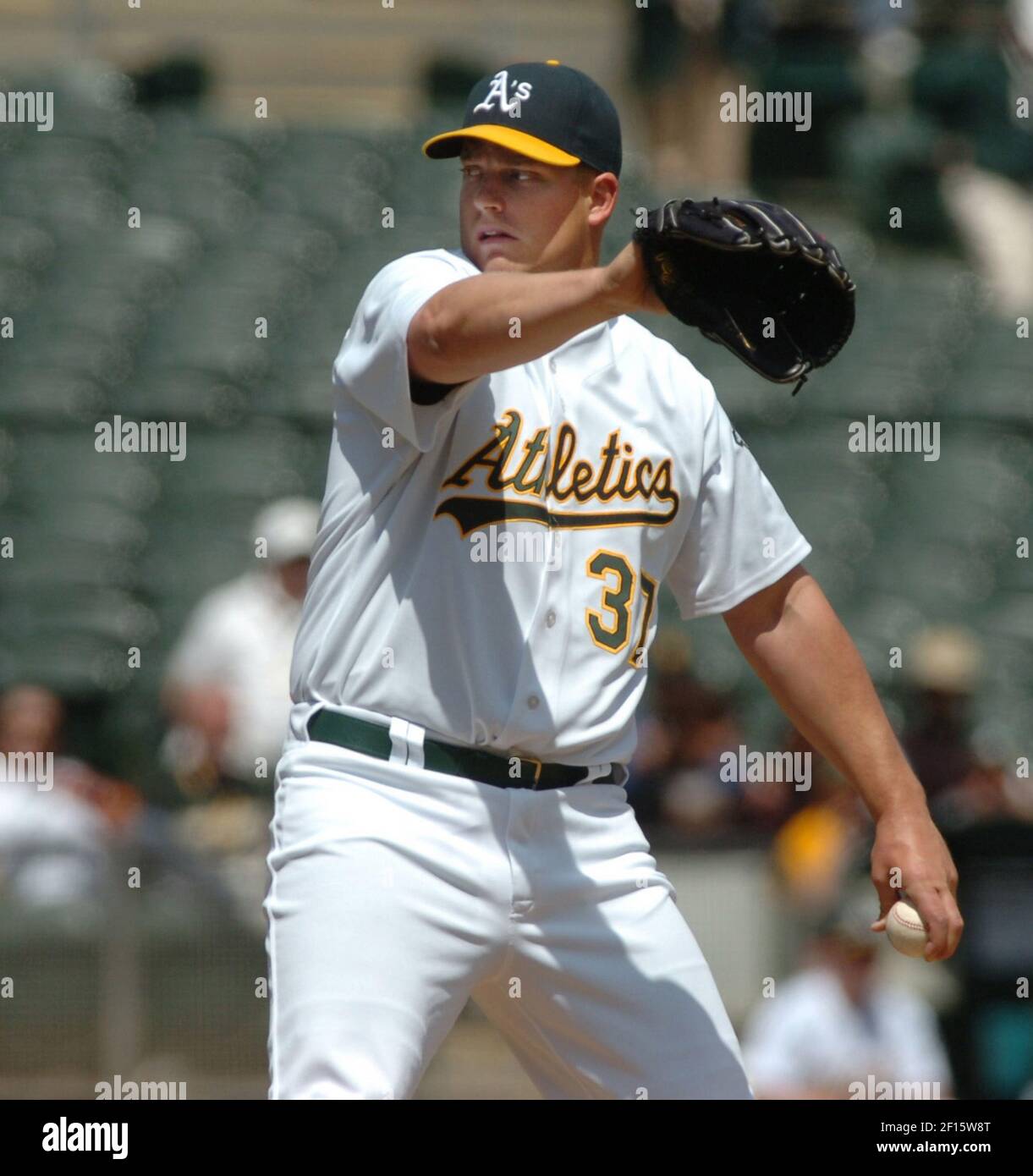 Oakland Athletics starting pitcher Joe Kennedy pitches against the ...