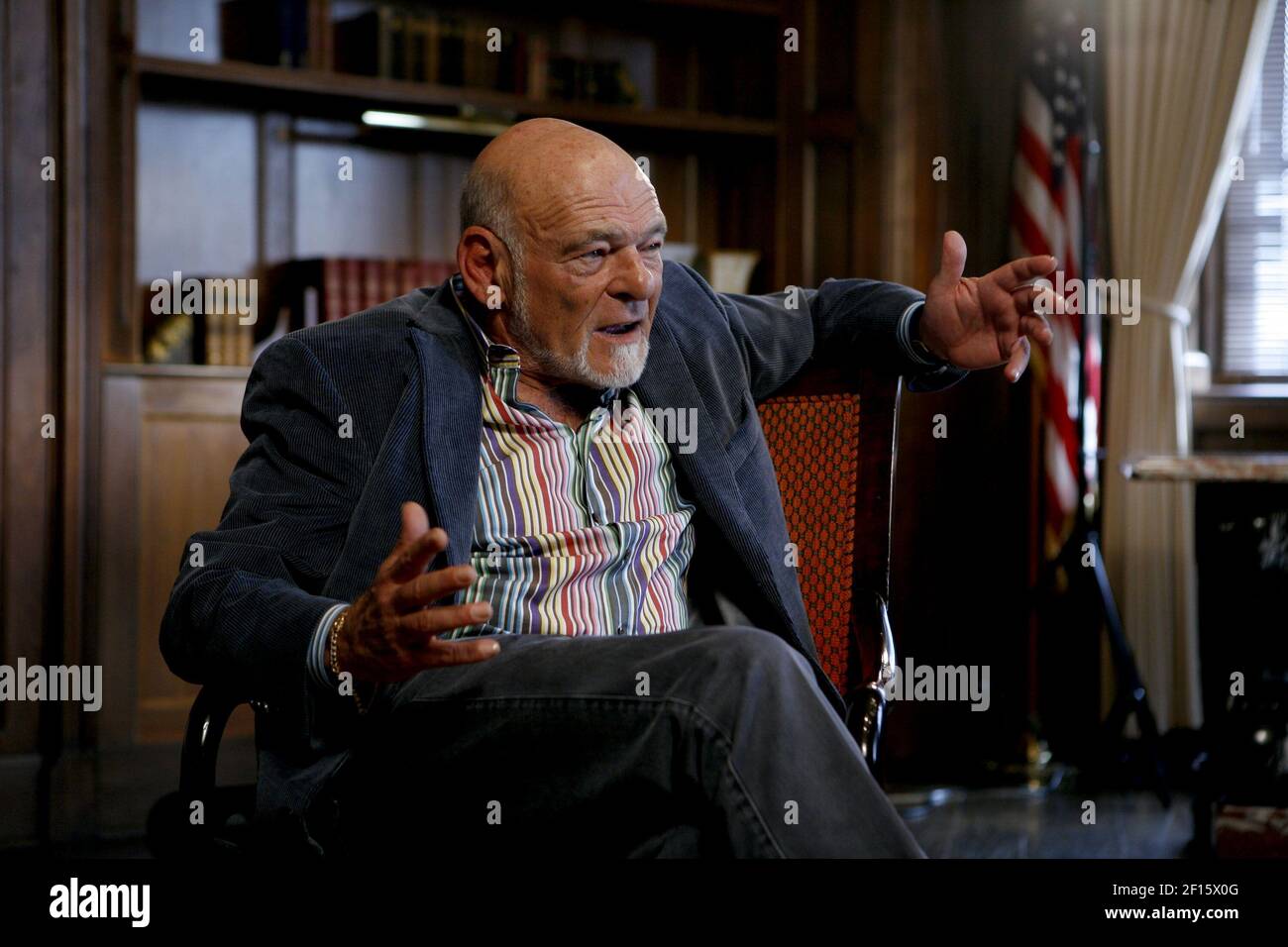 Sam Zell talks during an interview at the Chicago Tribune on Tuesday ...