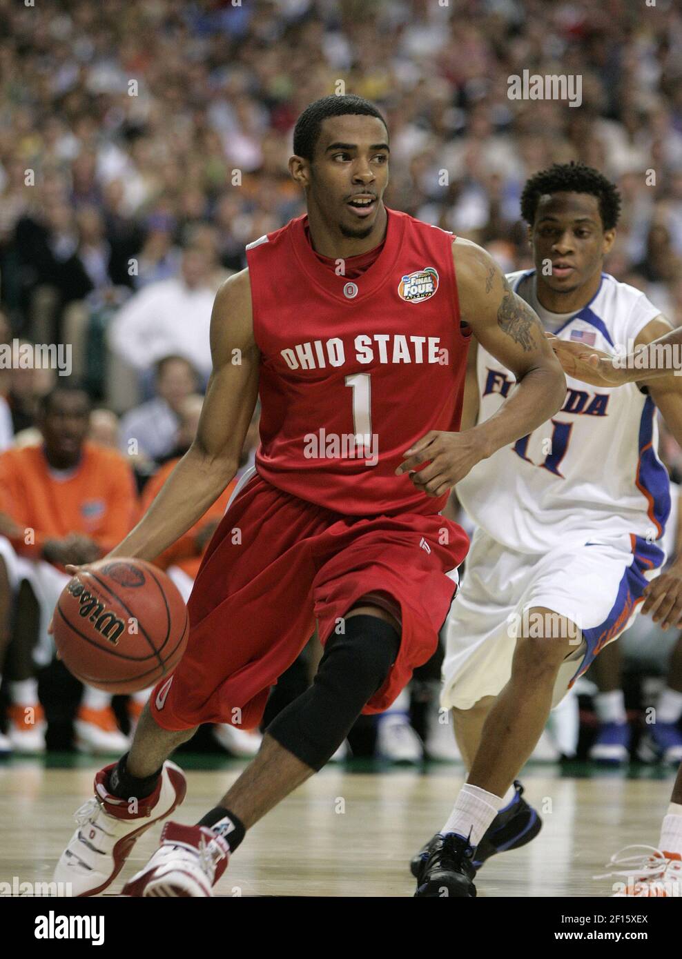 Ohio State's Mike Conley Jr. drives down court during their NCAA men's ...