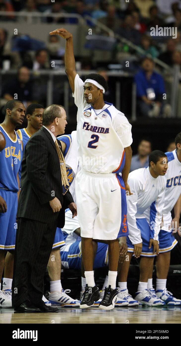 Florida's Corey Brewer celebrates during action against UCLA in the ...