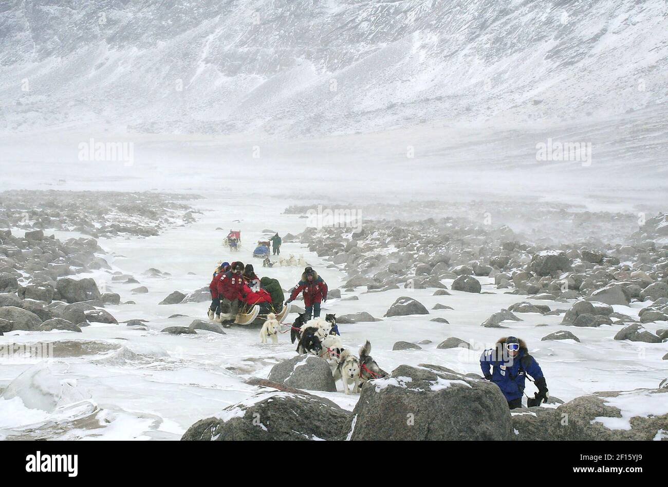 Abby Fenton, a Global Warming 101 Expedition team member, leads a team ...
