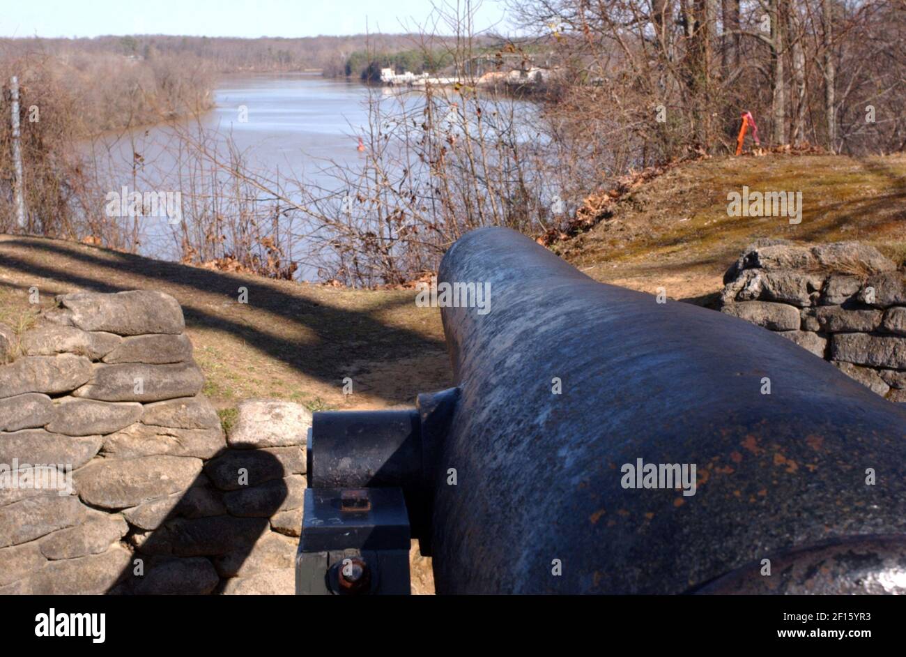 A large Columbia cannon at Fort Drewry, Virginia, overlooks the ...