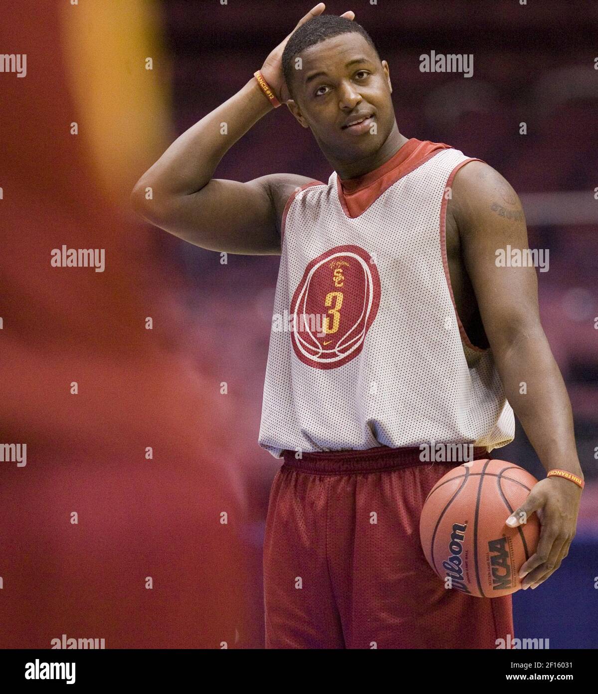 Southern California guard Lodrick Stewart works out with teammates ...