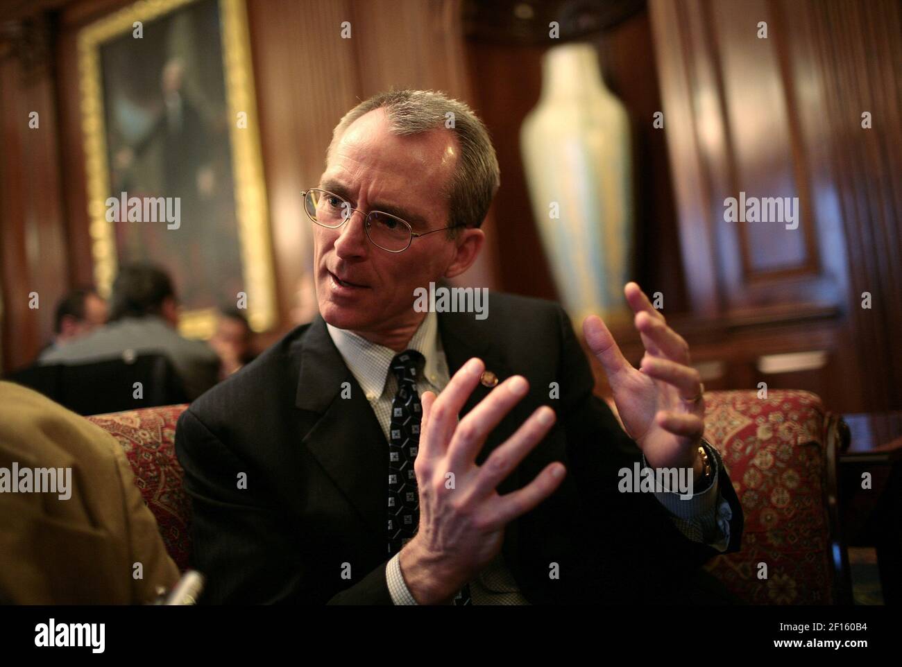 U.S. Rep. Bob Inglis (R-SC) is shown during an interview at the U.S ...