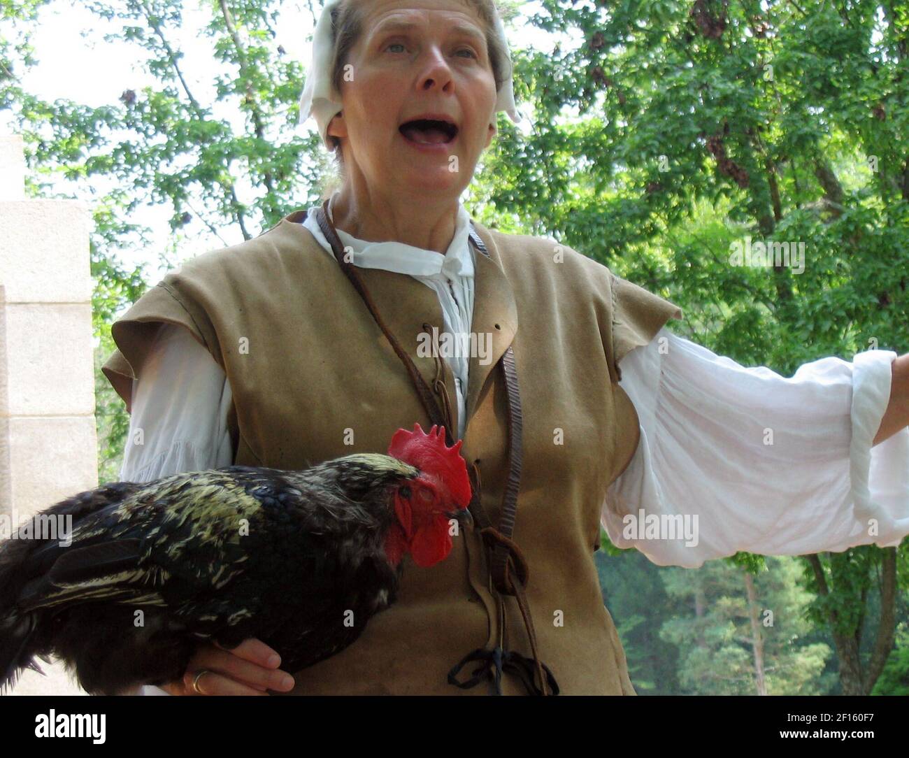 In this re-enactment, the "Chicken Lady," Rachel Stanton, describes ...